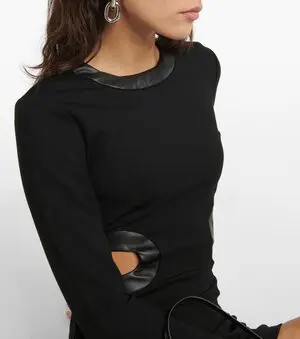 Staud Dolce Cutout Ponte Jersey Mini Dress