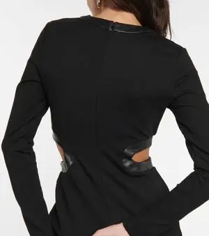 Staud Dolce Cutout Ponte Jersey Mini Dress