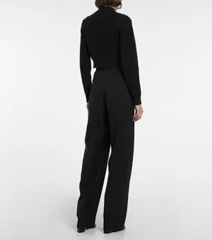 Alaïa Cropped Virgin Wool Turtleneck Sweater