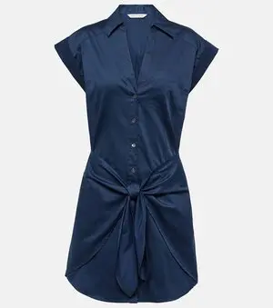 Veronica Beard Aimee Cotton-blend Shirt Dress - Blue