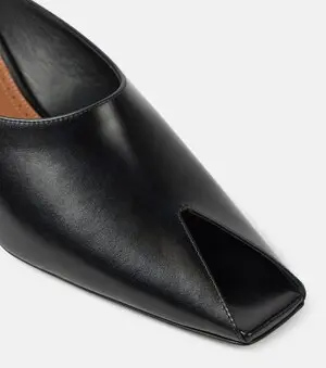 Alaïa Leather Pointed Toe Mules