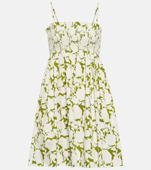 Tory Burch Floral Cotton Poplin Mini Dress - Multicoloured
