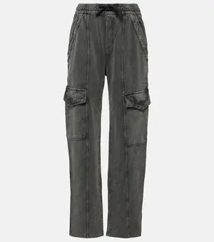 MARANT ETOILE Isabel Peorana Cotton Cargo Pants - Grey
