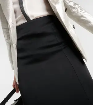 Brunello Cucinelli Satin Maxi Skirt