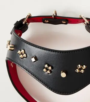 CHRISTIAN LOUBOUTIN Loubiharness Embellished Leather Dog Harness - Black