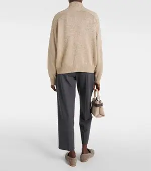 Brunello Cucinelli Zip-up Cardigan With Turtleneck Collar