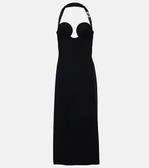 Versace Medusa '95 Halterneck Midi Dress - Black