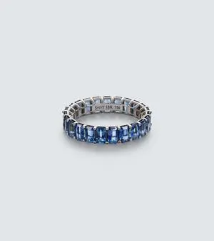 Shay Jewelry Eternity Ring With Sapphires - Silver