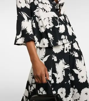 GANNI Floral Crepe Blouse