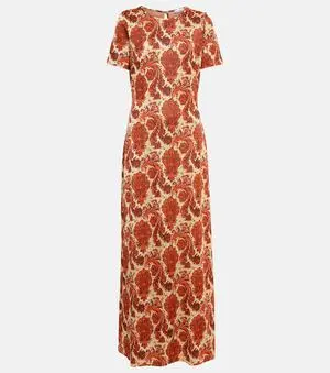 Rabanne Jersey Grunge Tapestry Maxi Dress - Multicoloured