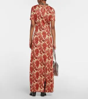 Rabanne Jersey Grunge Tapestry Maxi Dress