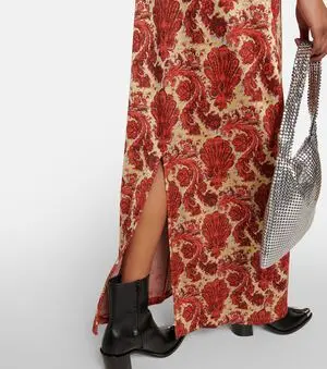 Rabanne Jersey Grunge Tapestry Maxi Dress