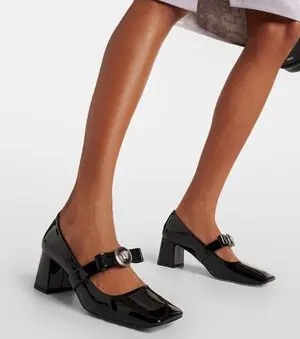 Versace Ribbon 55 Leather Pumps