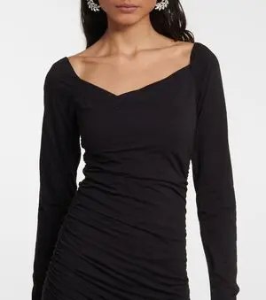 Velvet By Graham & Spencer Tori Cotton-blend Jersey Midi Dress