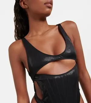 MUGLER Cutout One-piece Swimsuit - Black