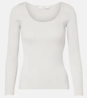 Max Mara Ondina" Lame Top - Grey