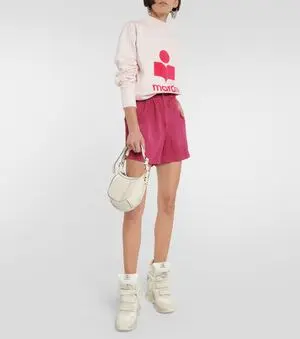 MARANT ETOILE Titea" Raspberry Viscose Shorts