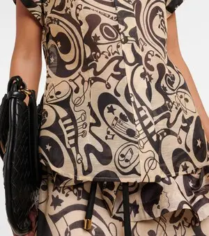 Zimmermann Matchmaker Printed Linen And Silk Blend Blouse