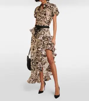 Zimmermann Matchmaker Printed Linen And Silk Blend Blouse