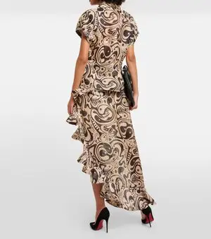 Zimmermann Matchmaker Printed Linen And Silk Blend Blouse