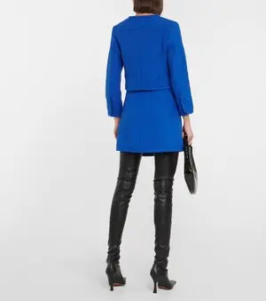 Proenza Schouler Cropped Textured Tweed Jacket
