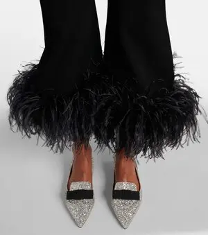 JIMMY CHOO Gala Glitter Ballet Flats