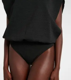Alaïa Wool Bodysuit - Black