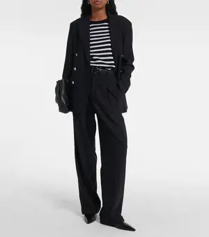 Polo Ralph Lauren Double-breasted Wool-blend Blazer