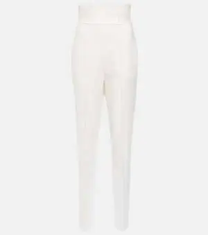 NENSI DOJAKA Slim Wool-blend Pants - White