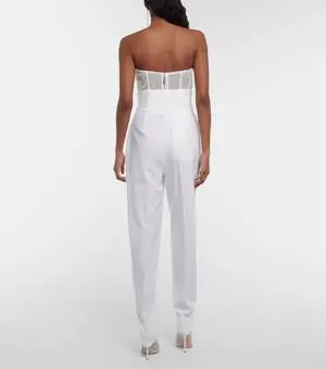NENSI DOJAKA Slim Wool-blend Pants