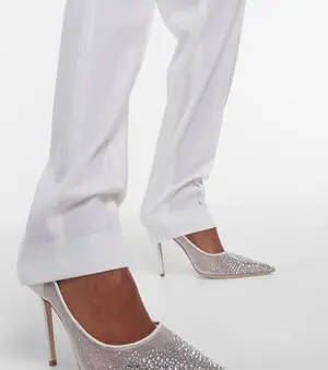 NENSI DOJAKA Slim Wool-blend Pants