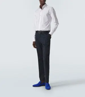 Manolo Blahnik Truro Suede Loafers - Blue