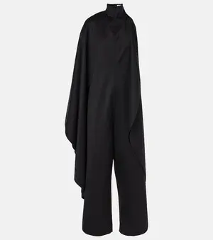 Alaïa Open-back Wool Grain De Poudre Jumpsuit - Black