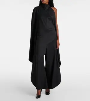 Alaïa Open-back Wool Grain De Poudre Jumpsuit