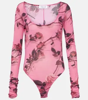 Blumarine Floral Printed Bodysuit