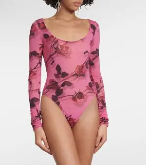 Blumarine Floral Printed Bodysuit