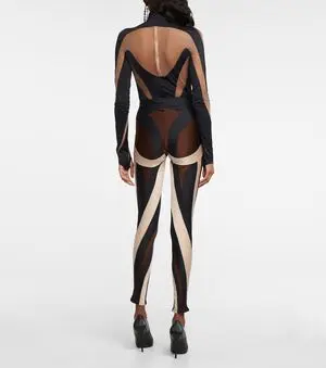 MUGLER Paneled Bodysuit