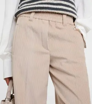 Brunello Cucinelli Cotton Corduroy Wide-leg Trousers