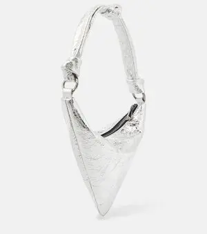 Amina Muaddi Cameron Mini Leather Shoulder Bag