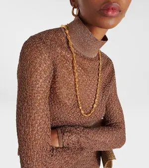 TOM FORD Open-knit Lurex® Maxi Dress