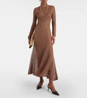 TOM FORD Open-knit Lurex® Maxi Dress