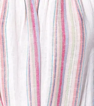 Velvet By Graham & Spencer Cinthia Striped Linen-blend Mini Dress