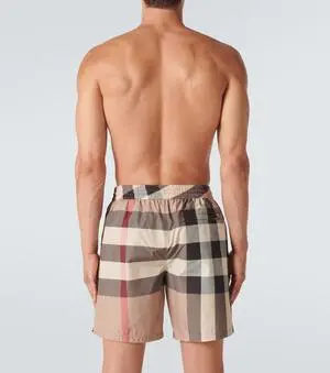 Burberry Large Check-print Swim Shorts