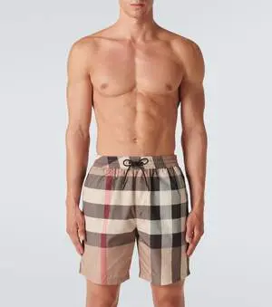 Burberry Large Check-print Swim Shorts