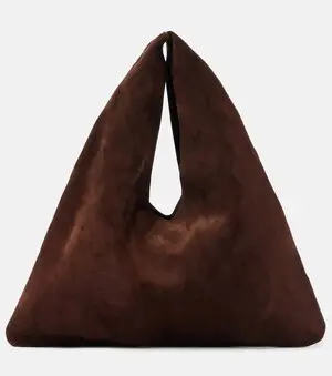 THE ROW Bindle Small Suede Tote Bag - Brown