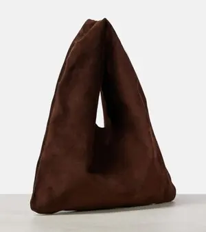 THE ROW Bindle Small Suede Tote Bag - Brown
