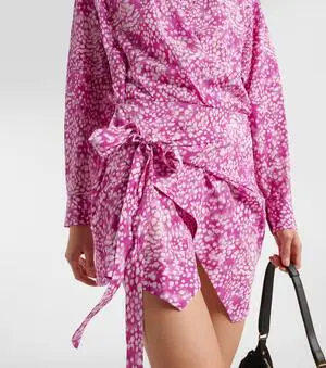 Isabel Marant Étoile Draped Silk-blend Mini Dress