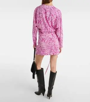 Isabel Marant Étoile Draped Silk-blend Mini Dress