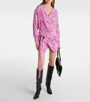 Isabel Marant Étoile Draped Silk-blend Mini Dress