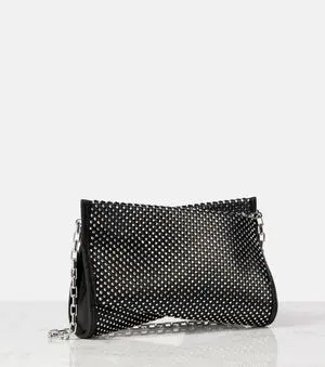 CHRISTIAN LOUBOUTIN Loubitwist Small Embellished Leather Clutch